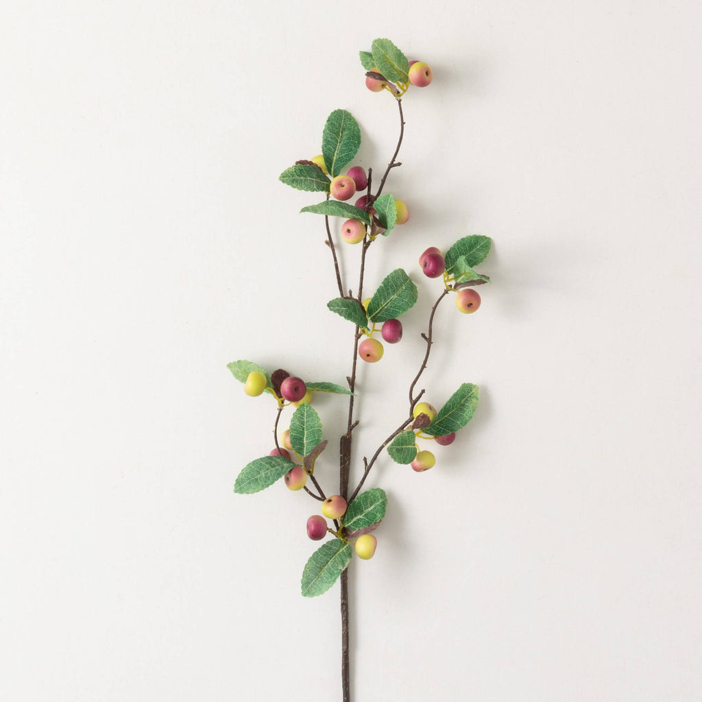 28" Mauve Green Berry Stem – Cotton & Crete