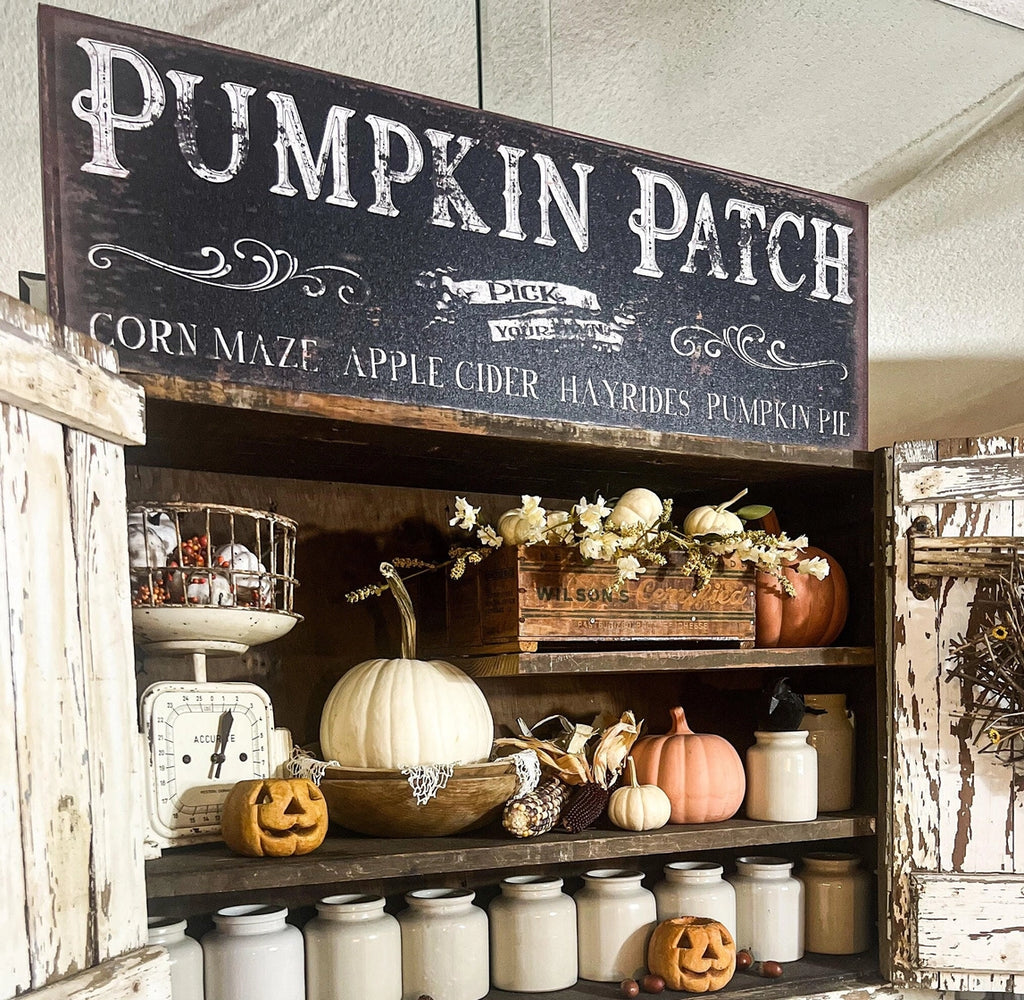 60" Rustic Canvas Pumpkin Patch Sign – Cotton & Crete