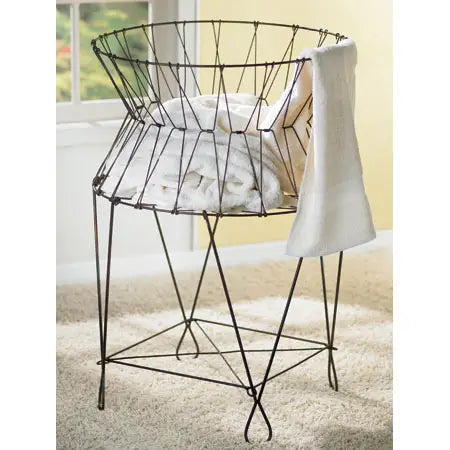 Vintage Style Iron Laundry Basket – Cotton & Crete