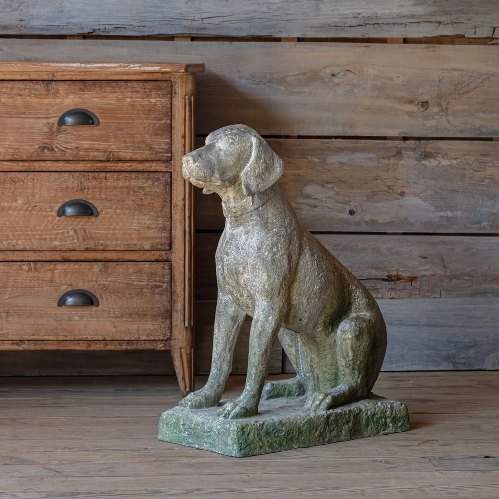 Old Blue Garden Statue – Cotton & Crete