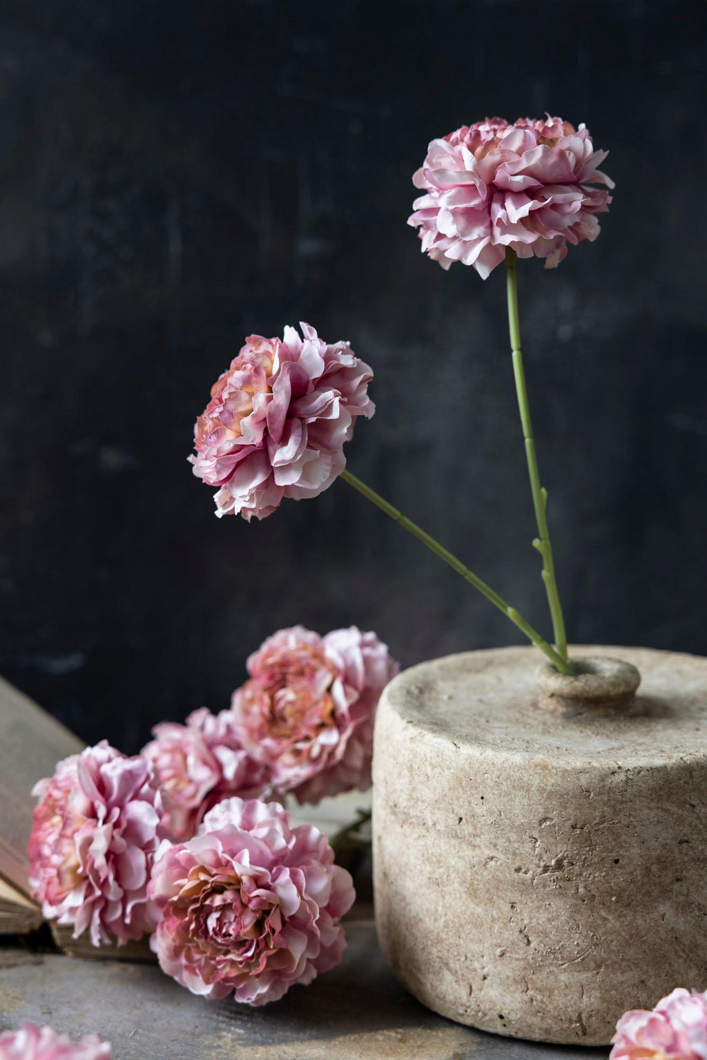 16.5" Blush Carnation Stem – Cotton & Crete