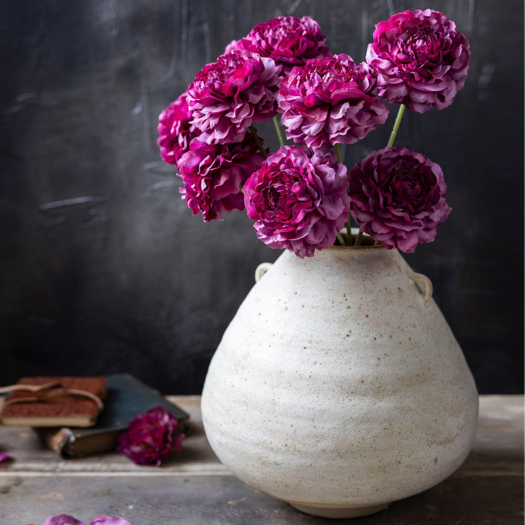 16.5" Purple Carnation Stem – Cotton & Crete