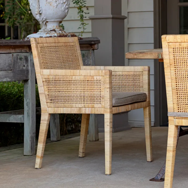 Austin Rattan Arm Chair – Cotton & Crete