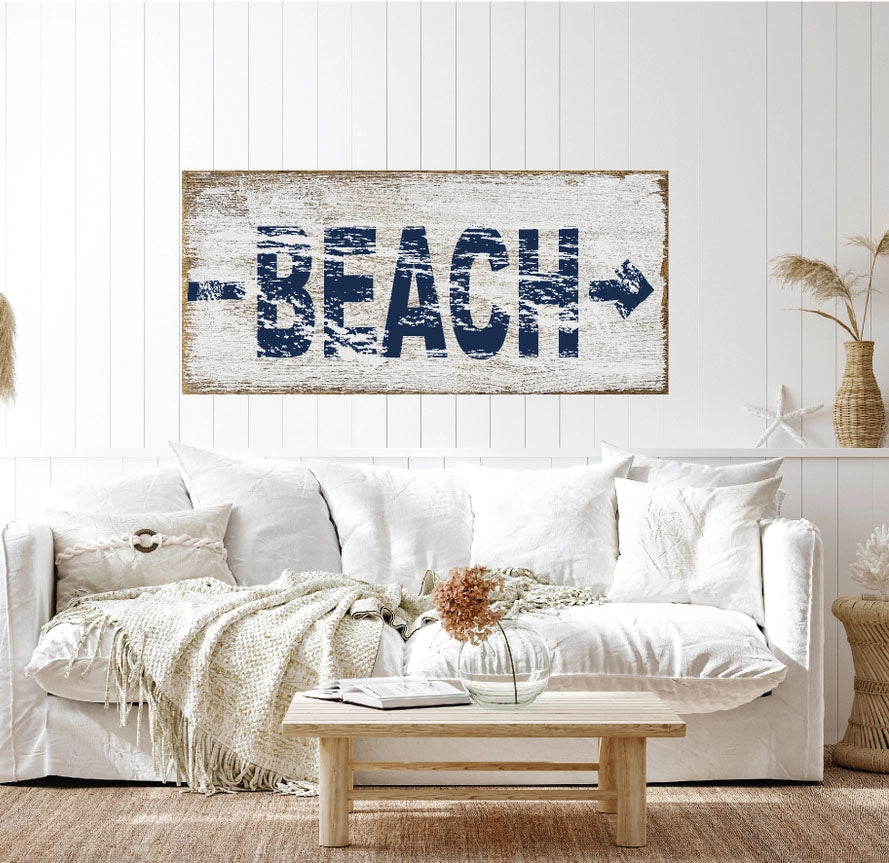Canvas Beach Sign - Available in 3 Sizes – Cotton & Crete