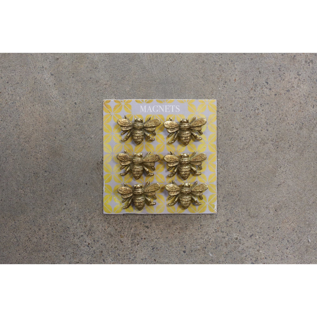 Set of 6 Pewter Bee Magnets – Cotton & Crete