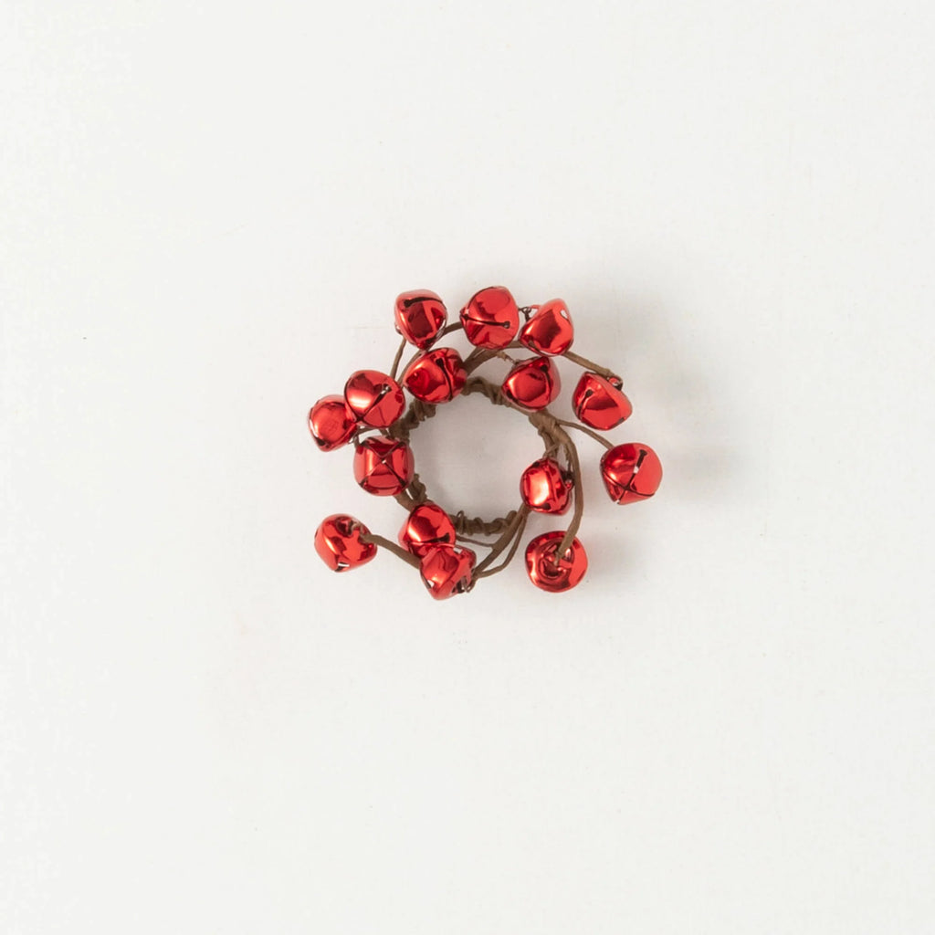 Red Jingle Bell Napkin Ring or Taper Ring – Cotton & Crete