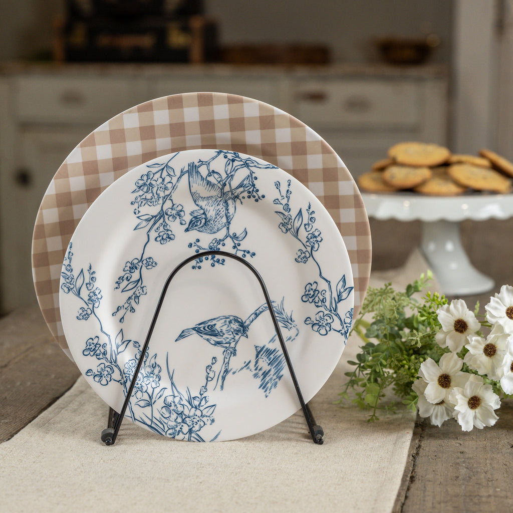 Blue and White Birds Plate – Cotton & Crete