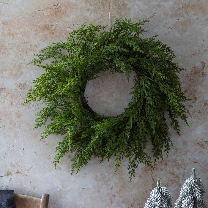 The 24" Conifer Wreath – Cotton & Crete