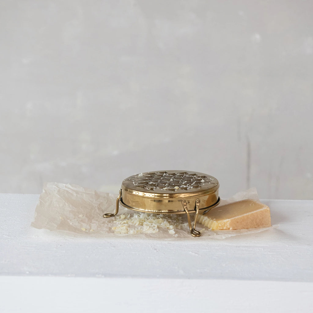 Stainless Steel Footed Grater with Gold Finish – Cotton & Crete