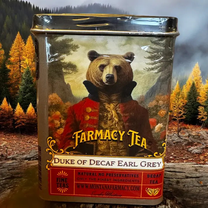Duke of Decaf Earl Grey Teddy Bear Travel Tea Tin Tea Bags – Cotton & Crete