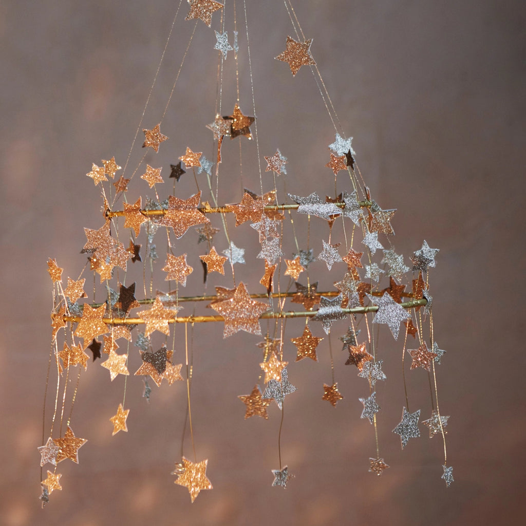 Gold Sparkle Star Chandelier – Cotton & Crete