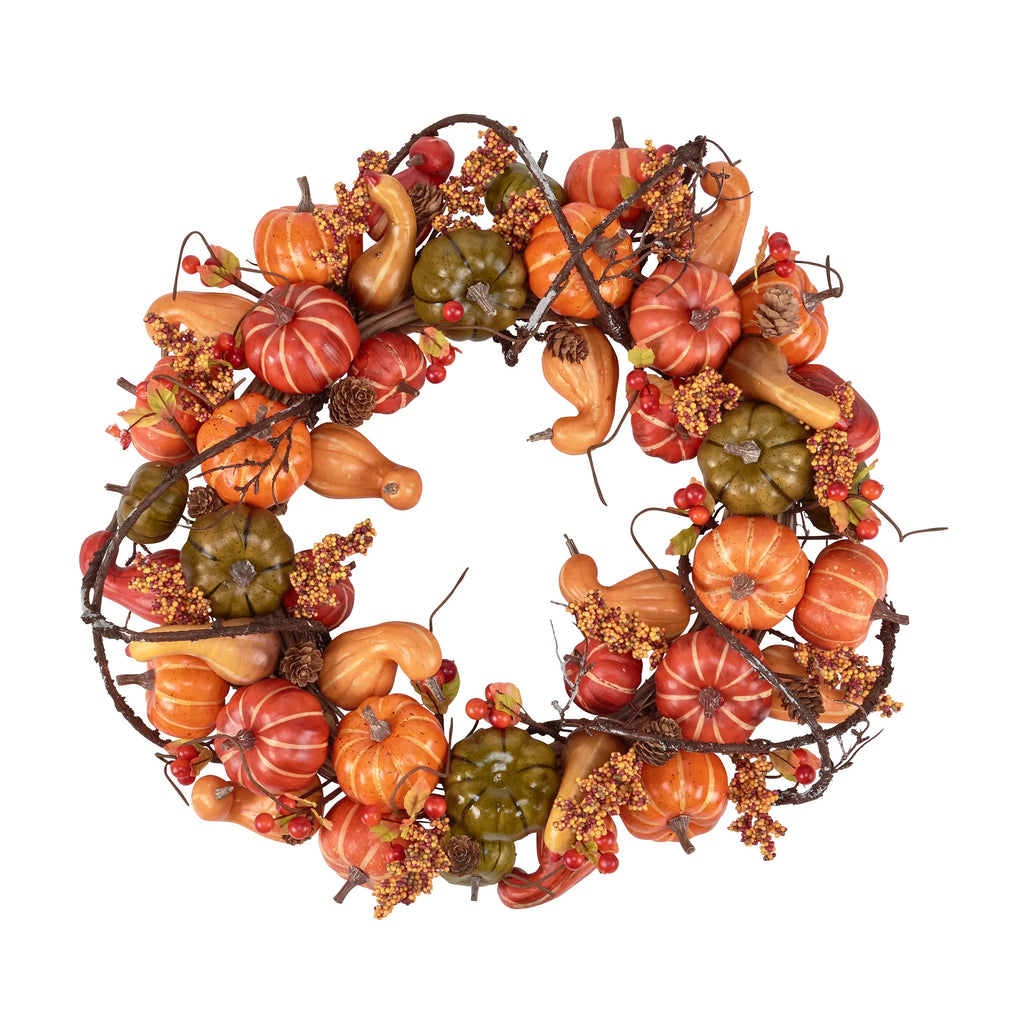 Mixed Gourds Wreath – Cotton & Crete
