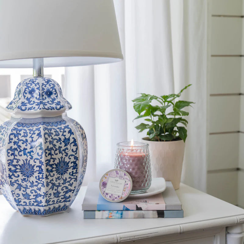 Greenleaf Lavender Hobnail Glass Signature Candle – Cotton & Crete