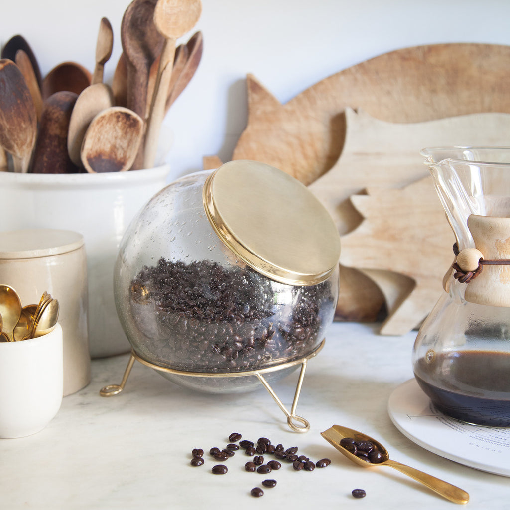 Scullery With Seeded Glass Jar Clear – Cotton & Crete