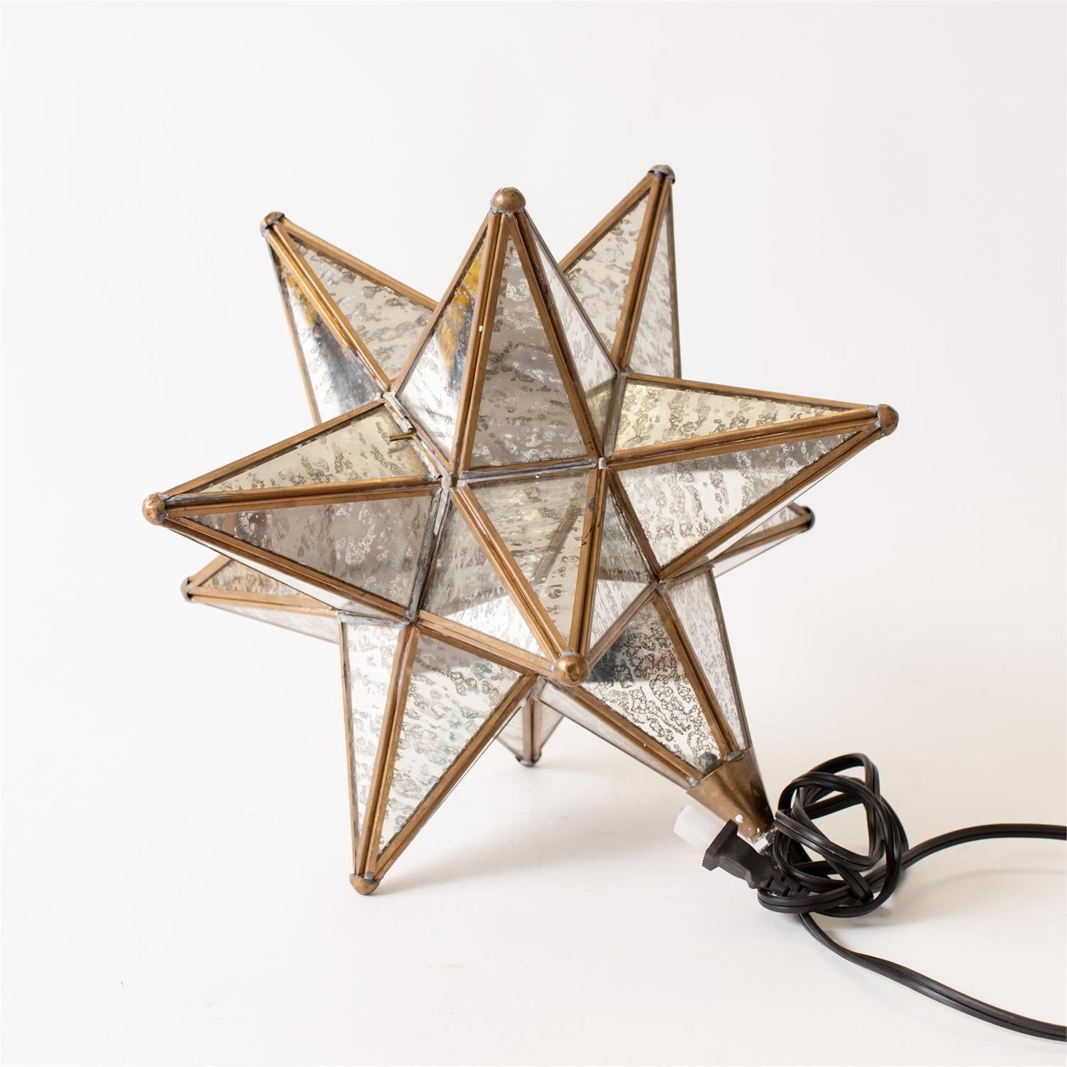 Glass Moravian Star Light - Use as a Pendant or Table Lamp – Cotton & Crete
