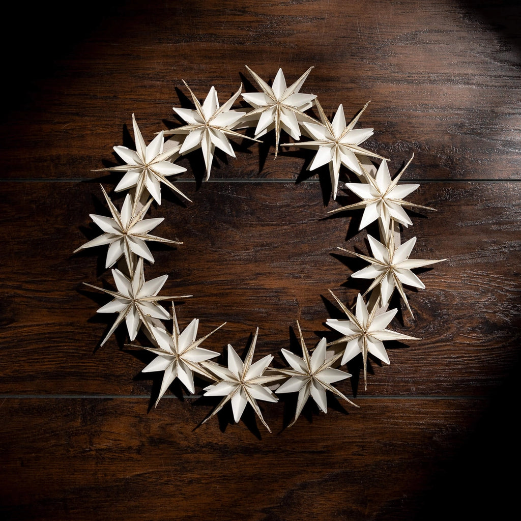 Paper Star Wreath – Cotton & Crete