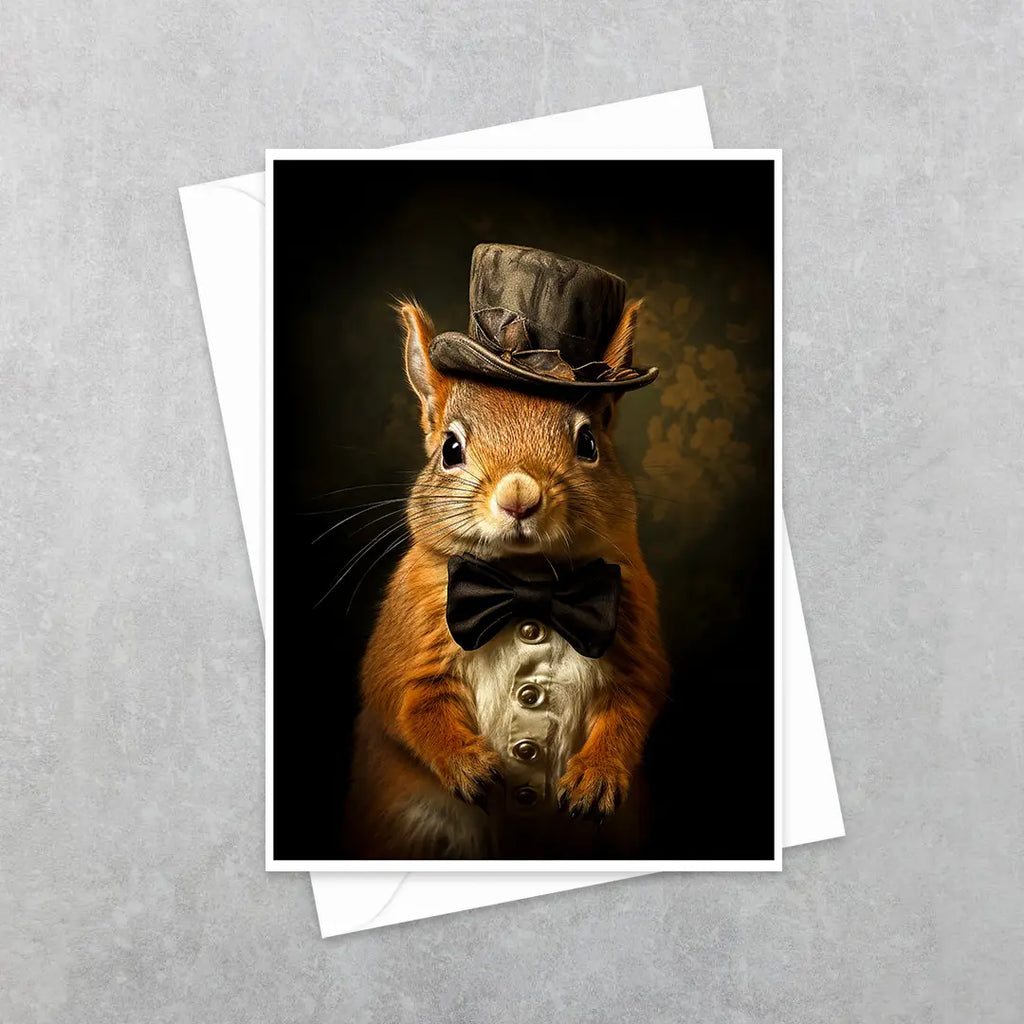 Victorian Squirrel - Note Card – Cotton & Crete