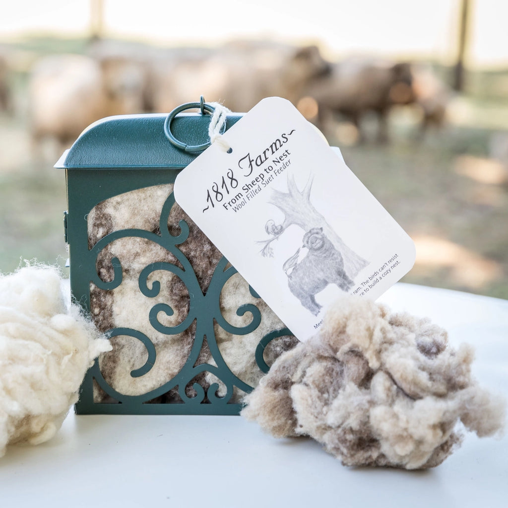 Wool Filled Suet Bird Feeder – Cotton & Crete