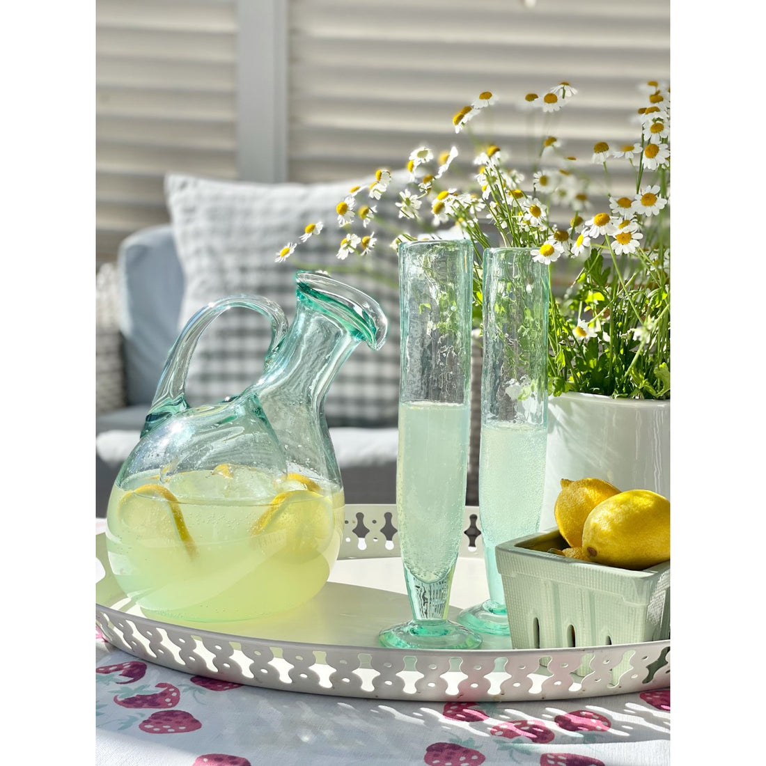 Tall Recycled Champagne Flute – Cotton & Crete